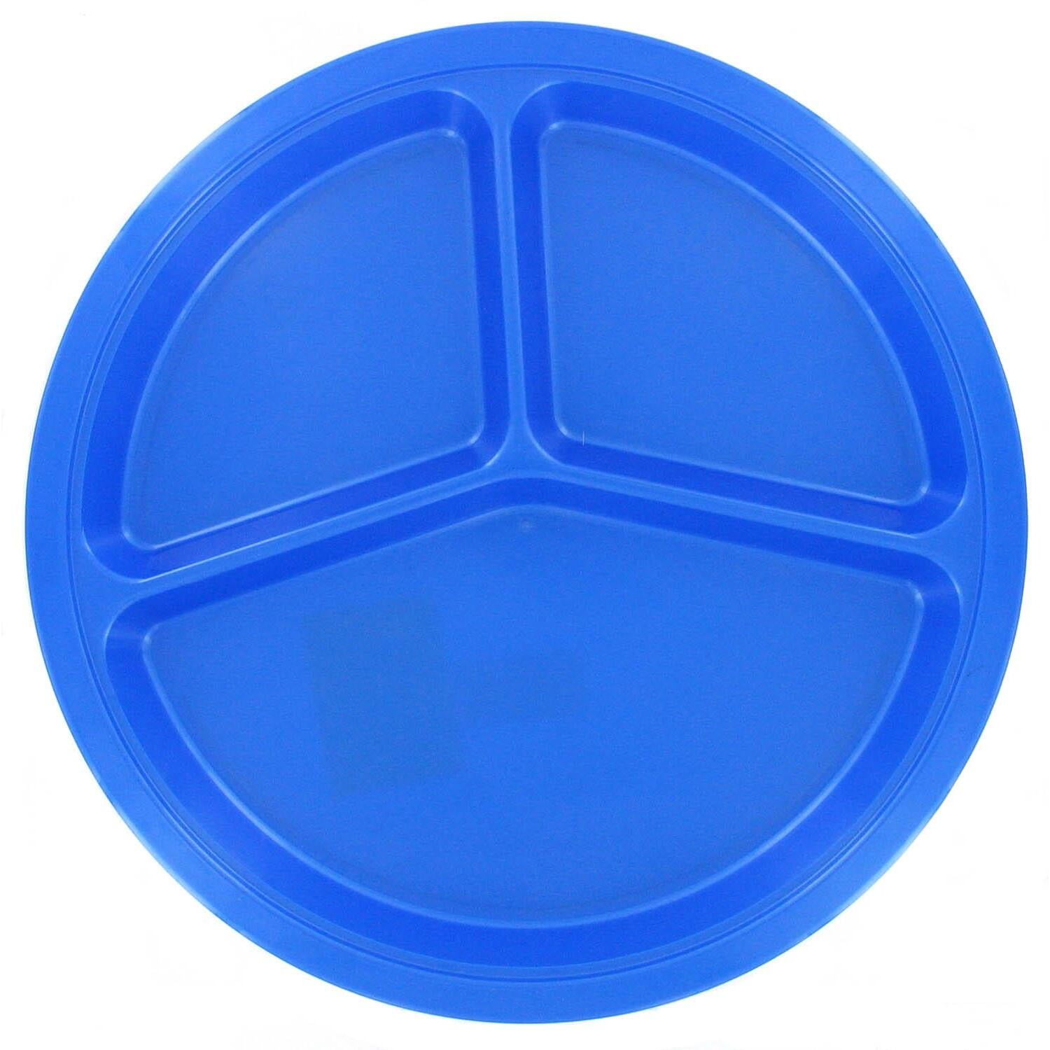 B&R Plastics Assorted Polyethylene Divided Divided Plate 1 each ...