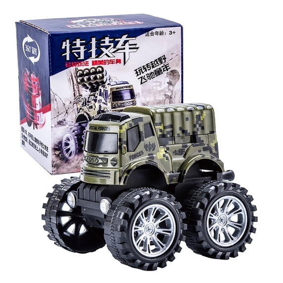 B Radar Command Military Off Road 360 Rotating Stunt Car Toy Friction ...