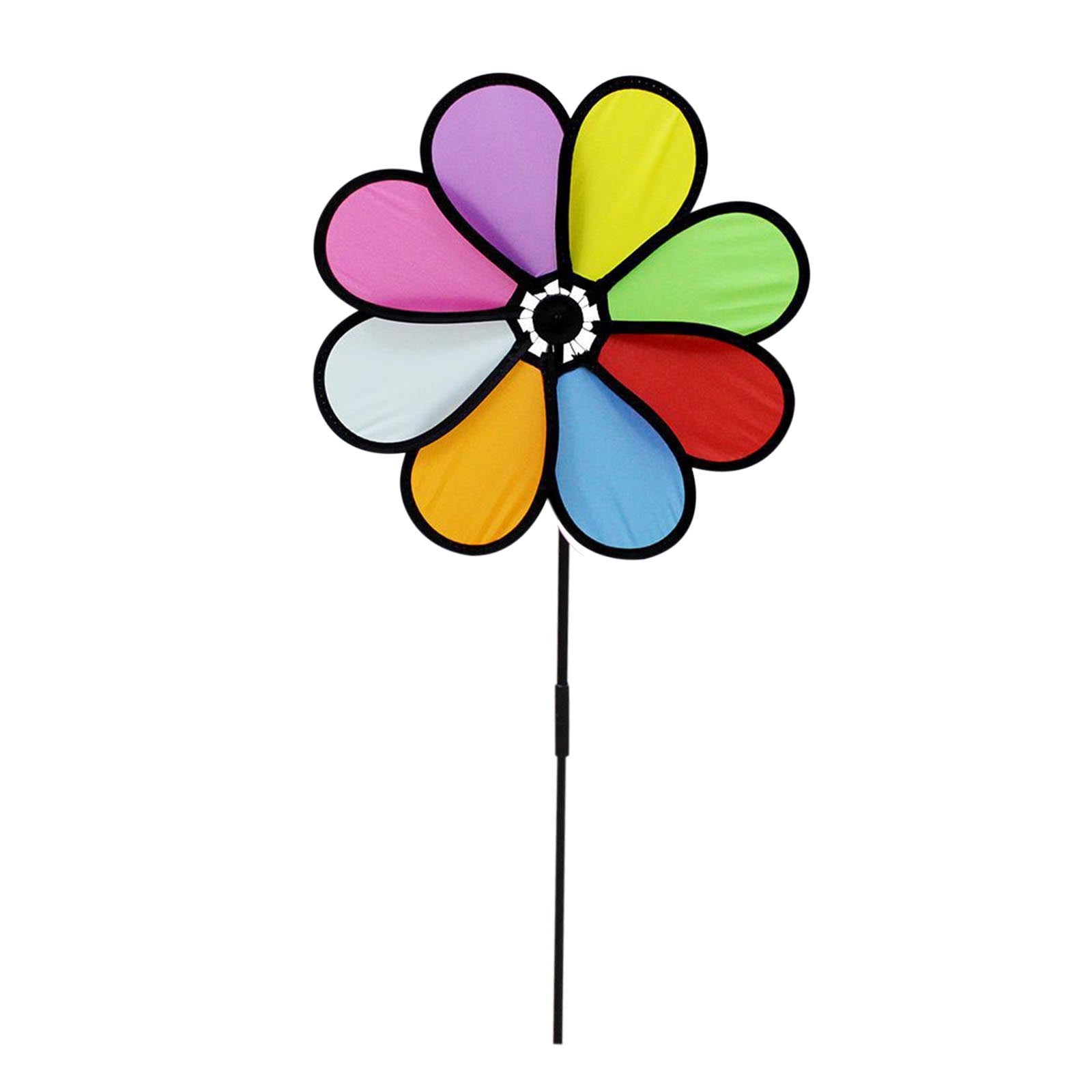 B Rainbow Color Windmill Duo Weatherproof Lawn Decor For Vibrant ...
