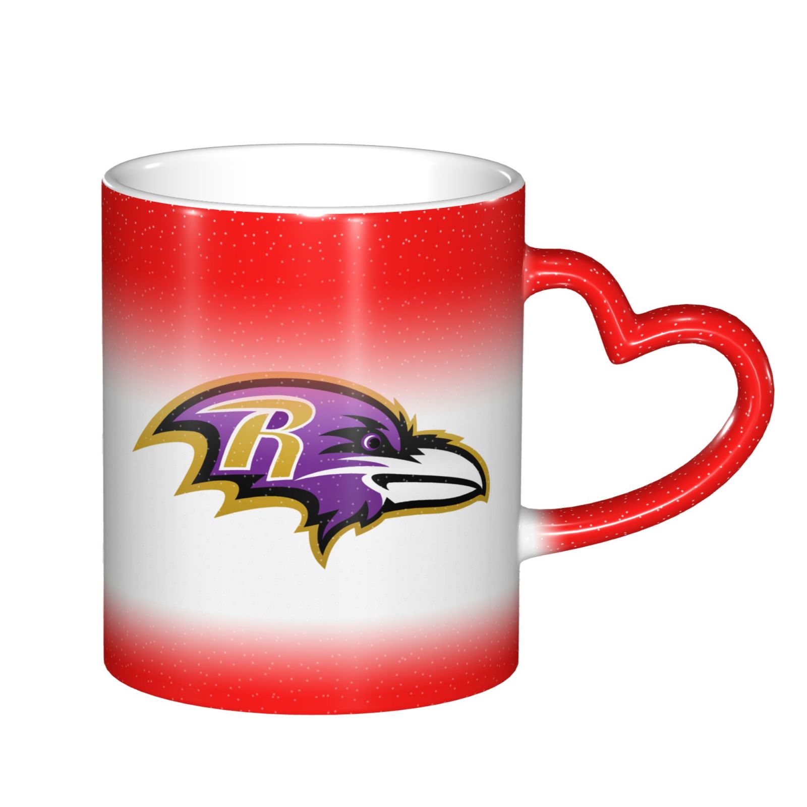 B_Ravens Team Color Changing Coffee Mug In The Sky, Large Porcelain Mug ...