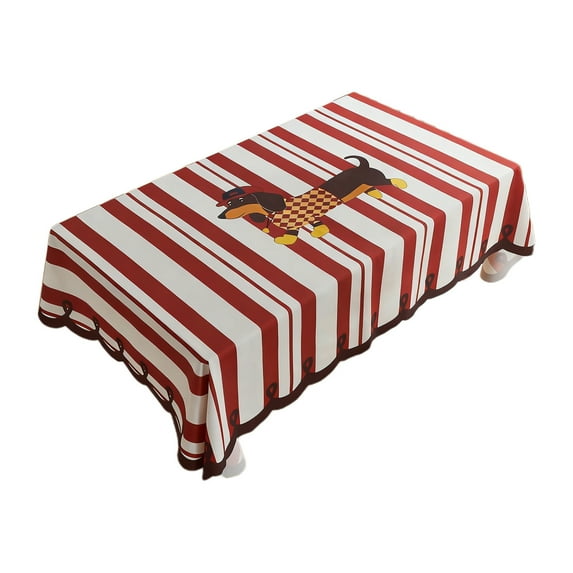 B Rectangular Tablecloth Washable Dustproof Wrinkle-Resistant Classic ...