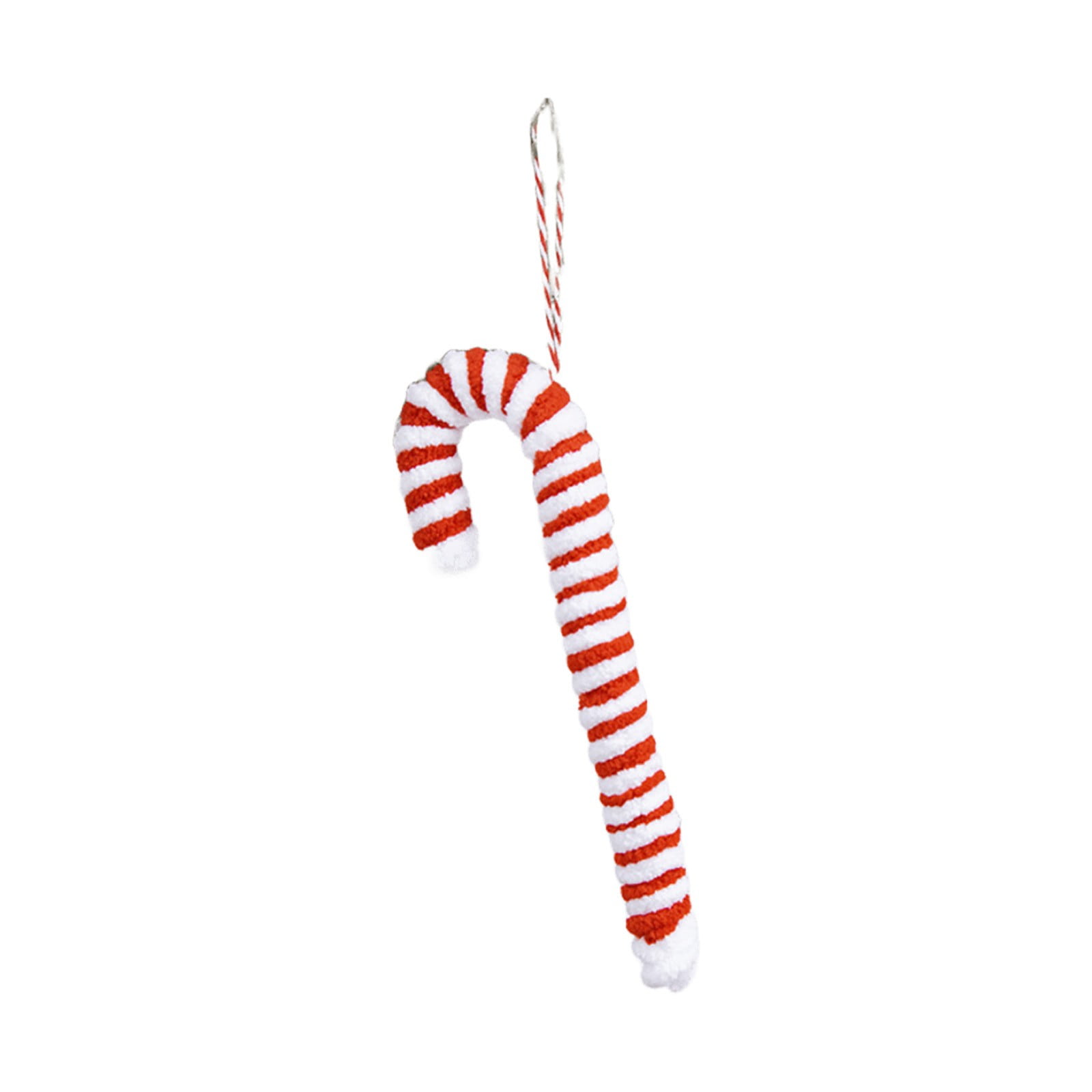 B Red And White Striped Thread Cane Candy Christmas Tree Decoration 8Pc ...
