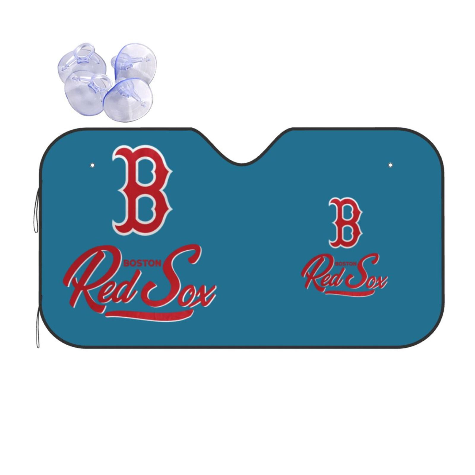 B_Red Sox 2025 Hard Car Windshield Sunshade - Premium Bubble Aluminum ...