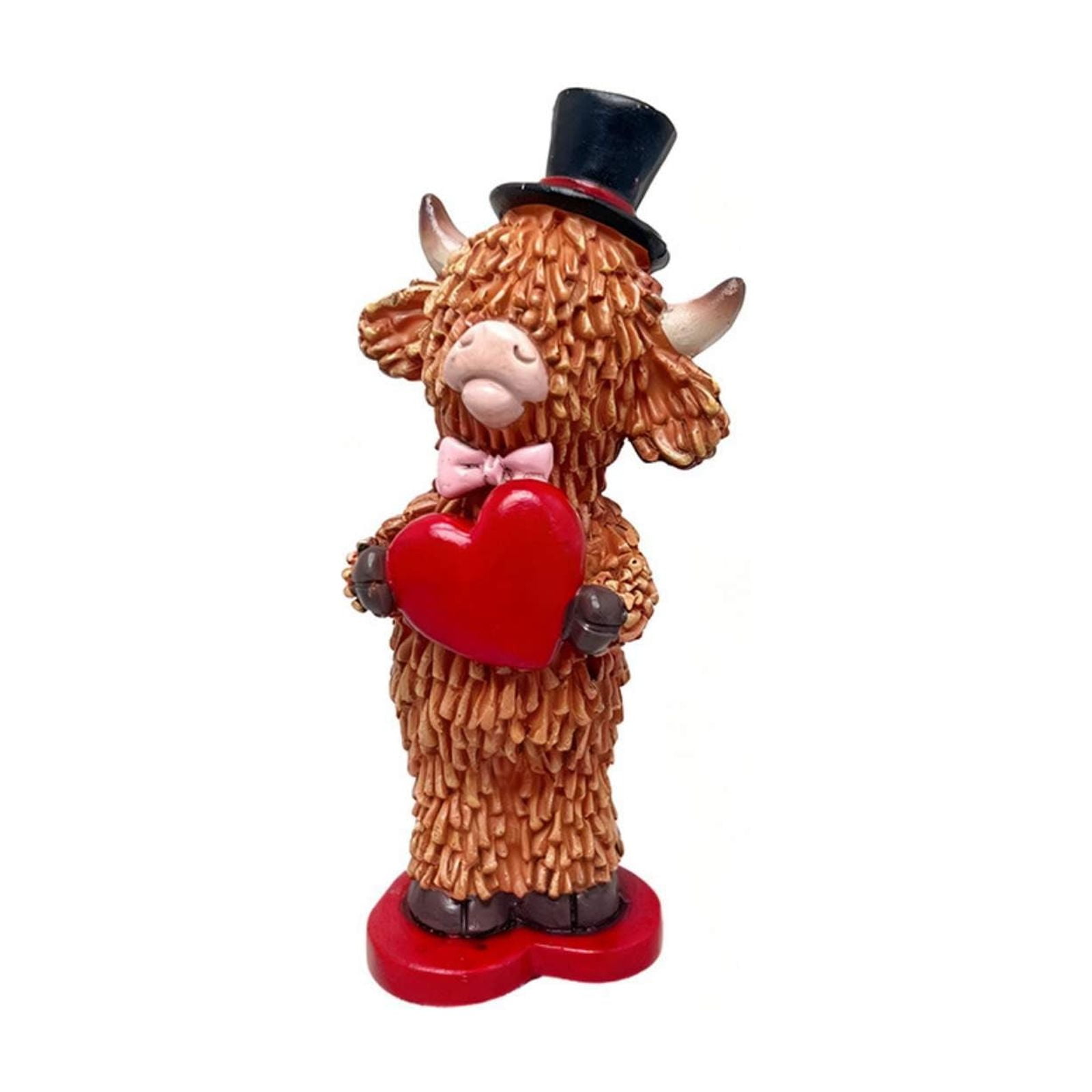 B Resin Figurine Valentines Day Gift Highlands Cow Couple Wedding Gift ...