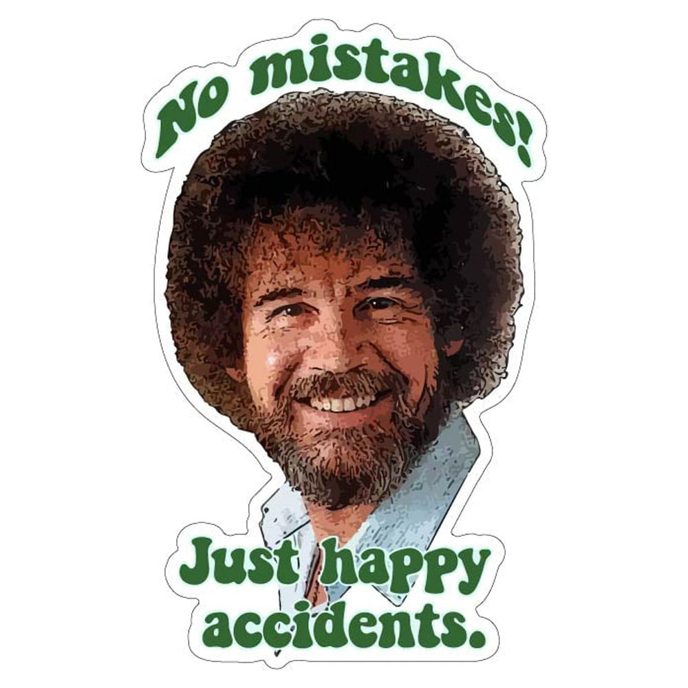 B Ross No Mistakes Vinyl Sticker Decal (4" x 2.5") | Peel & Stick ...