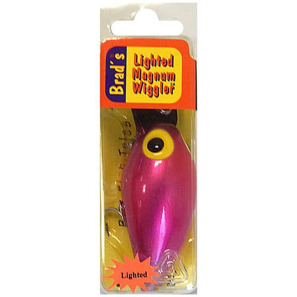B.S. Fish Lighted Magnum Wiggler, Clear/Red - Walmart.com