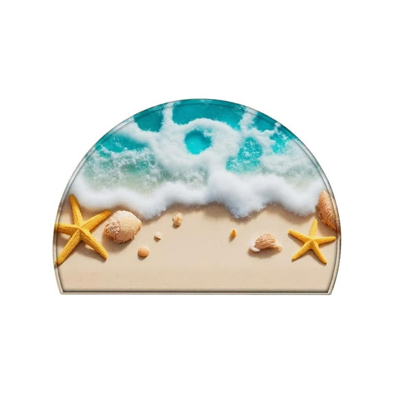 B Semi-Circular Shaped Entryway Floor Mat With Absorbent And Non-Slip ...