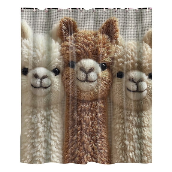 B Shower Curtain Bathroom Decor Waterproof Curtain With Faux Embroidery ...