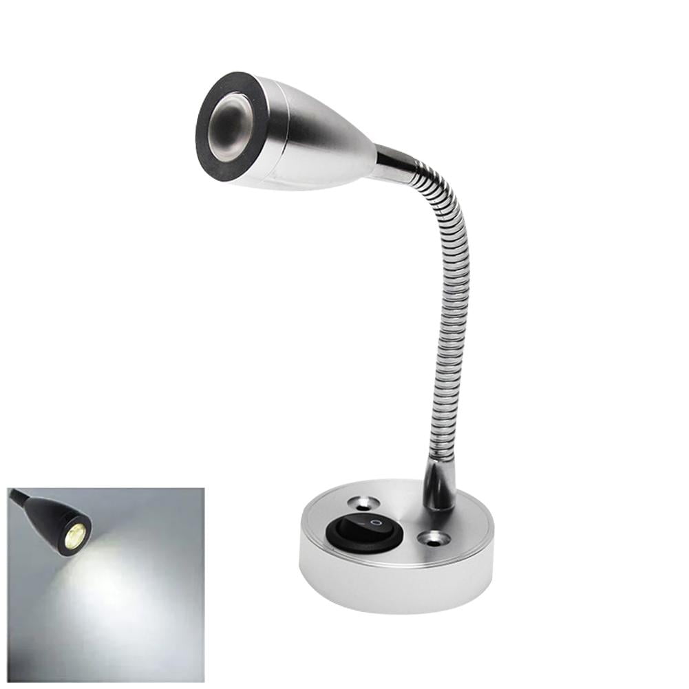B Silver 6500K(G)$12v24vled RV Reading Light USB Output 1w3w Universal ...