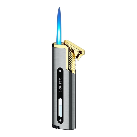 B Slim Metal Body Torch Lighter Producing A Wind Resistant Blue Flame ...