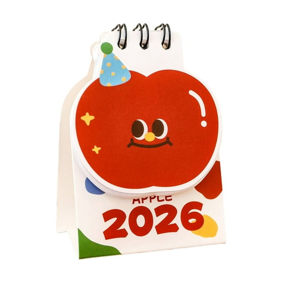 B Small Desktop Calendar For The Year 2026 With Playful Designs Ideal ...