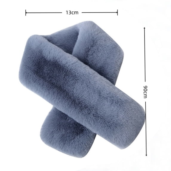 B Snuggly Imitation Rabbit Fur Full Piece Scarf Style B, A Generous ...