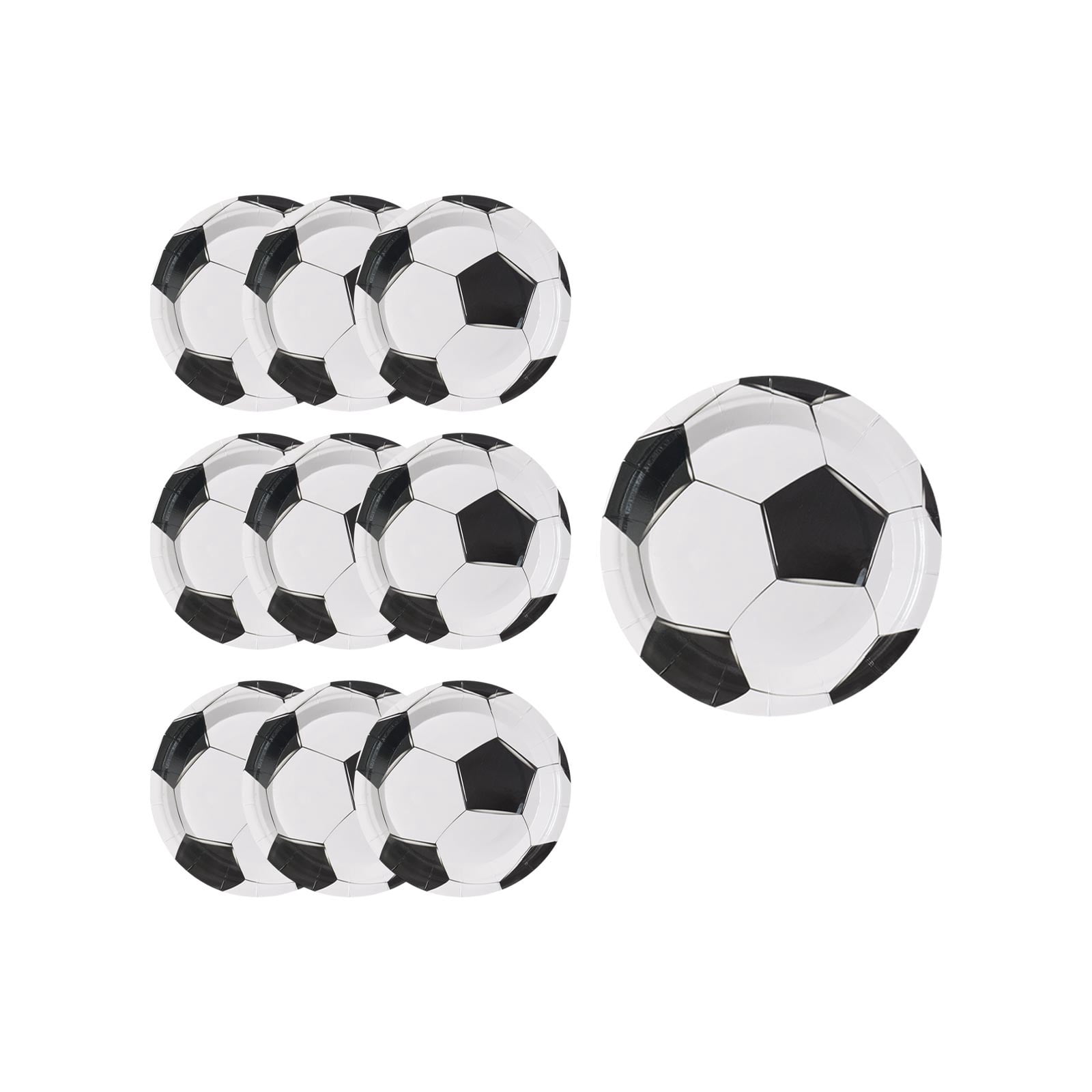 B Soccer Goal Theme Disposable Tableware Set, 7 And 9 Inch Paper Plates ...
