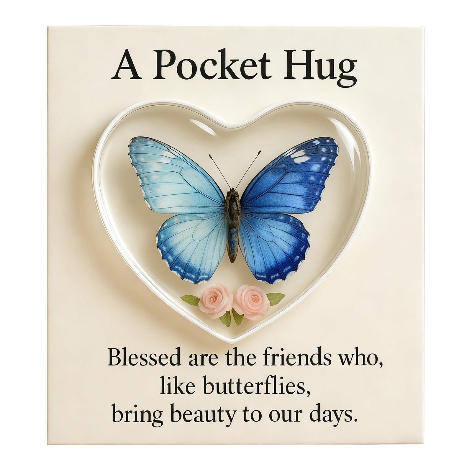 B Souvenir Pocket For Friendship With Decorative Embrace Plastic ...