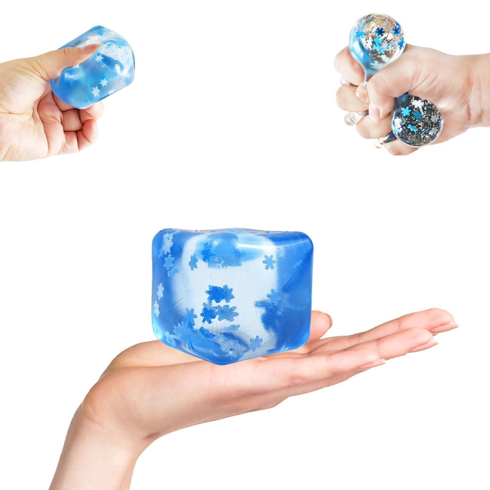 B Squishy Fidget Toys, Ice Cube Stress Ball for Relieve Anxiety and ...