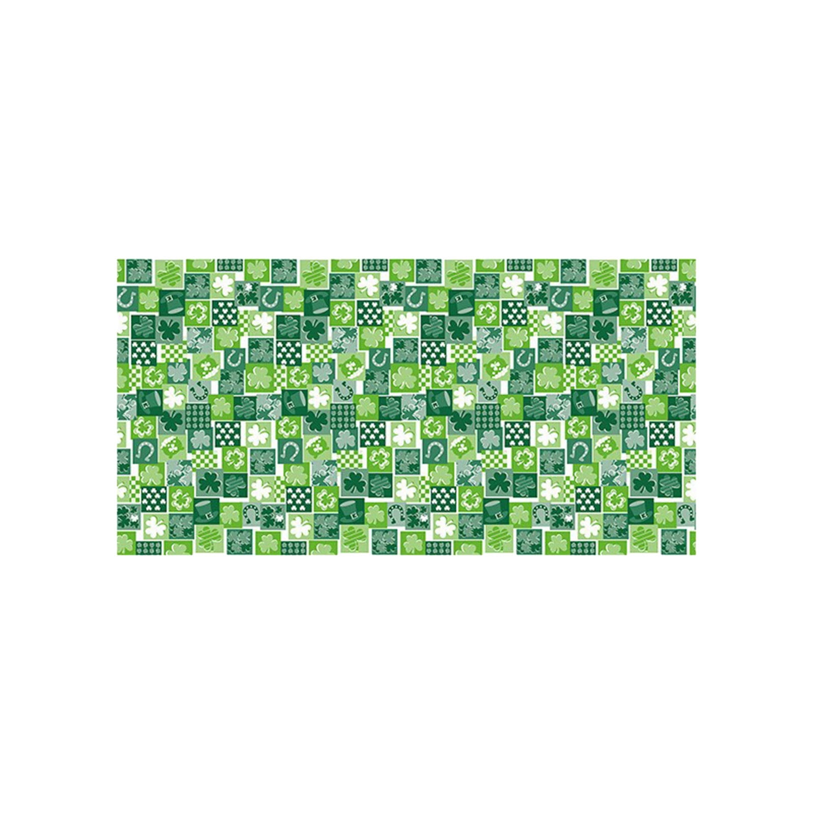 B St Patricks Day Irish Vinyl Flannel Tablecloth With Clovers Pattern ...