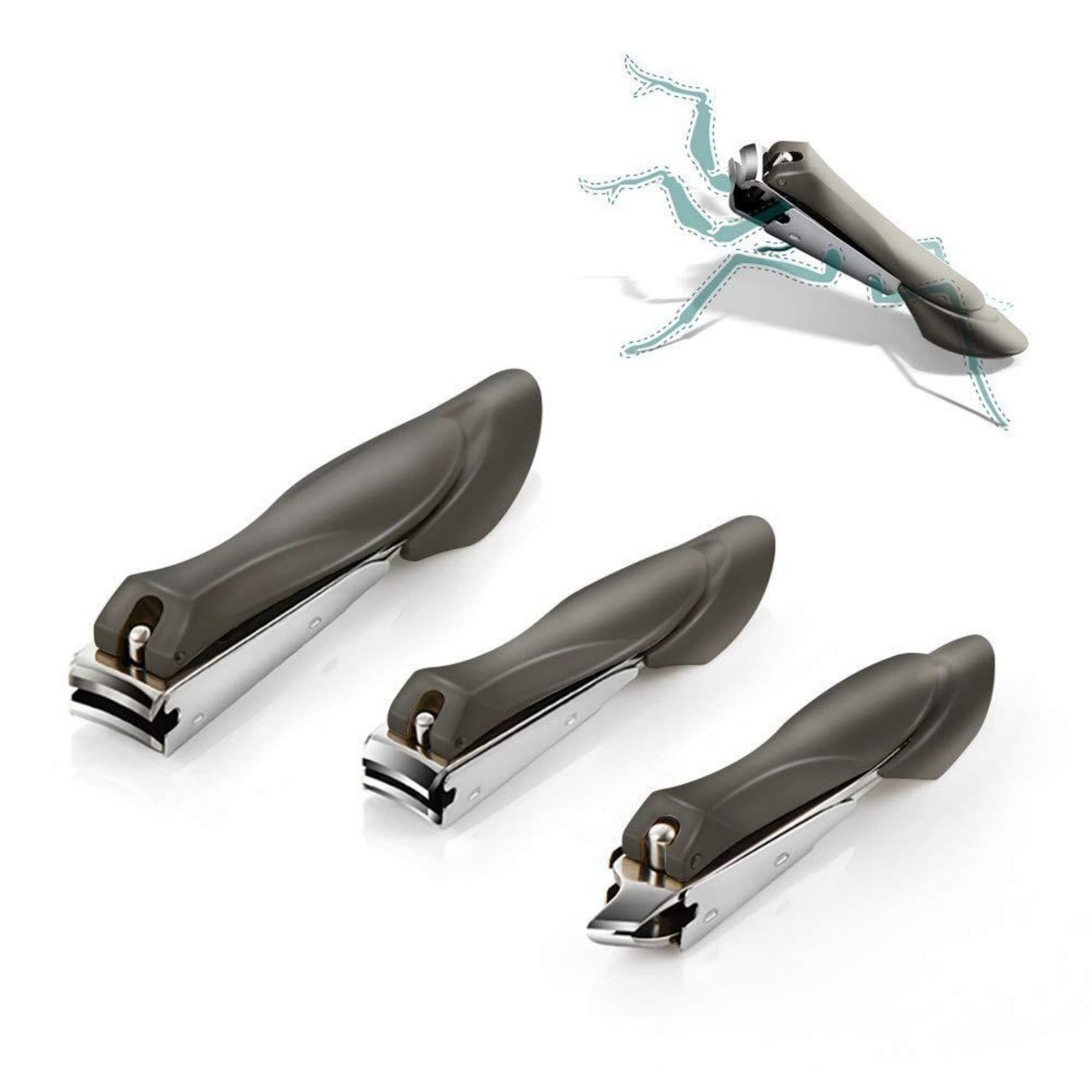B Stainless Steel Nail Clipper With Built In Nail File Precision Blades ...