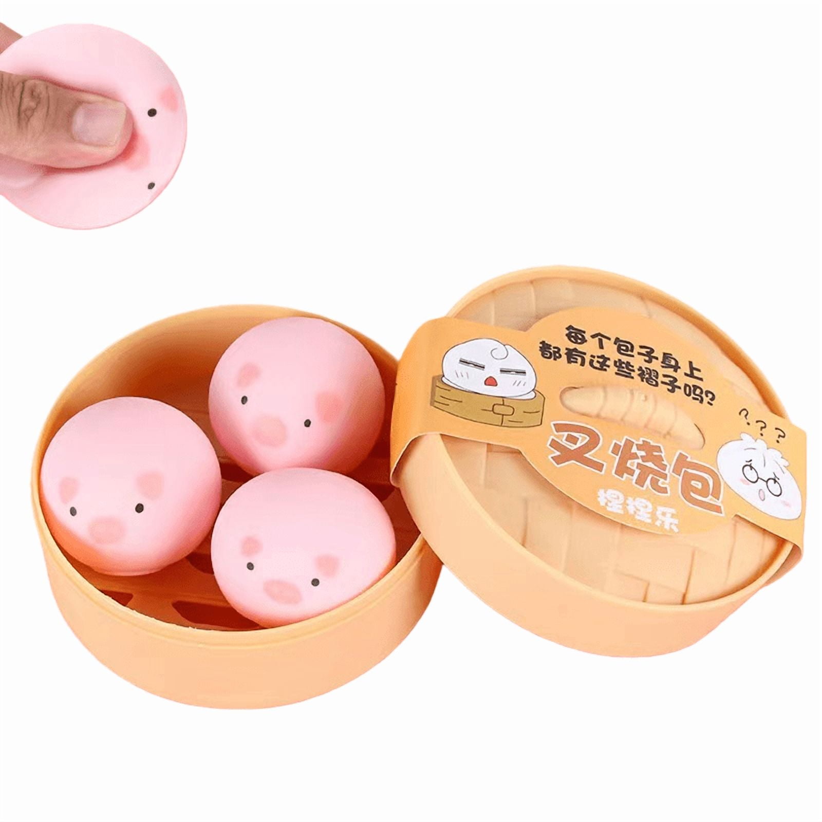 B Stress Relief Squeeze Toy Unzip The Bun Fidget Sensory Toy For ...