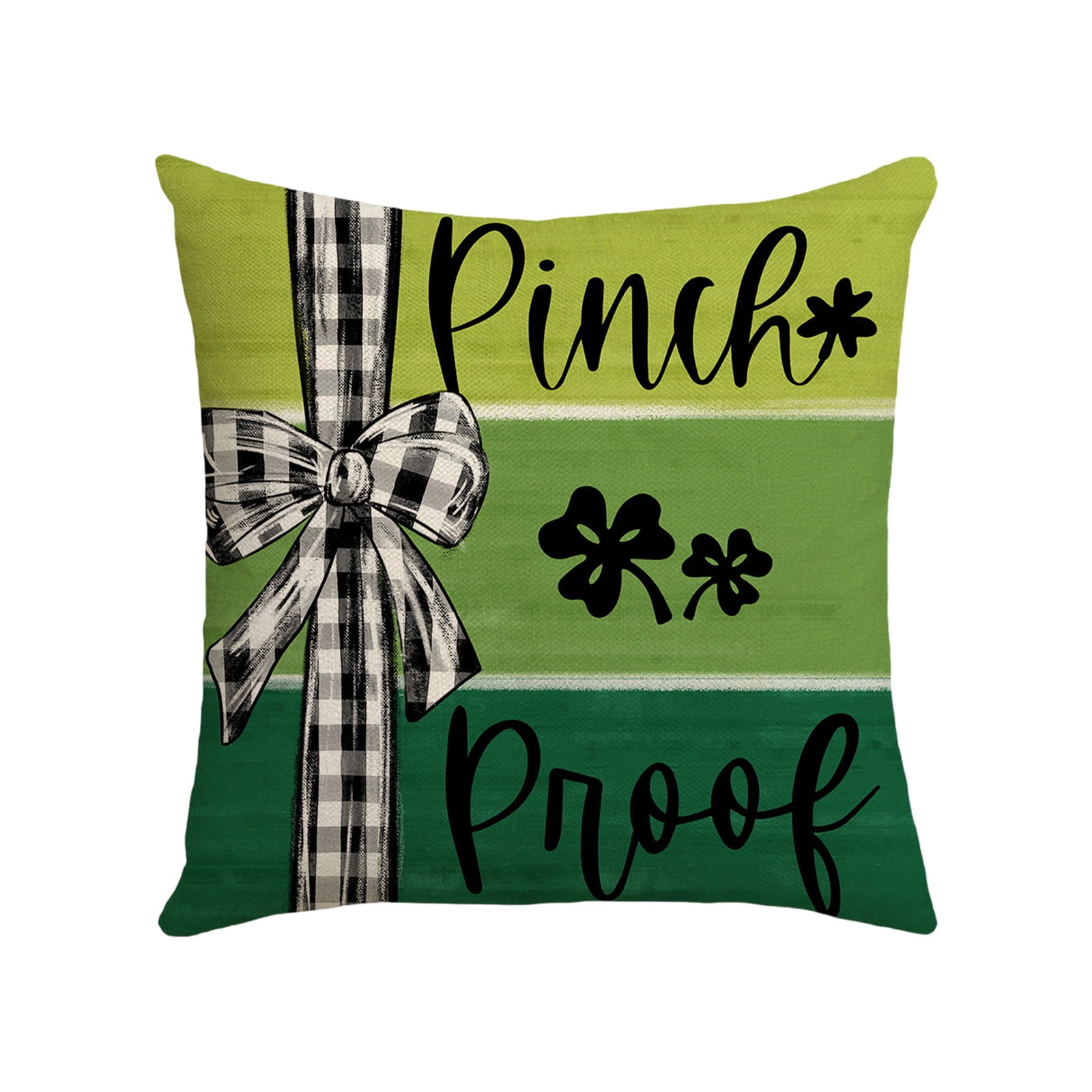 B Style B Lucky Clover Pillow Cover Polyester Fabric With Hidden Zipper ...
