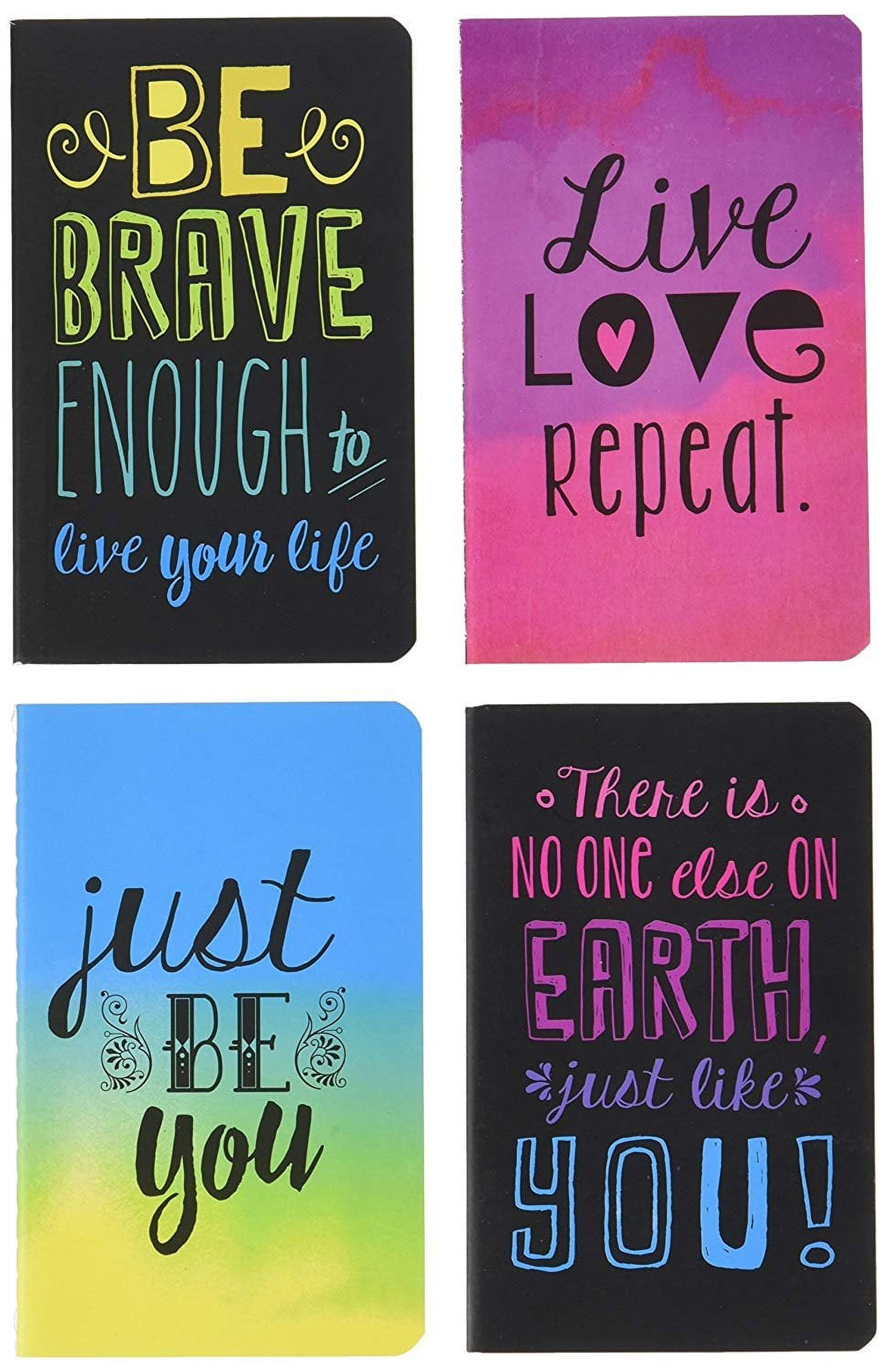 B-THERE Pocket Notebook Set, Lined, 3.25"x5.25", Assorted Colors, 12 Pages, 12 Count, 4 Pack ...