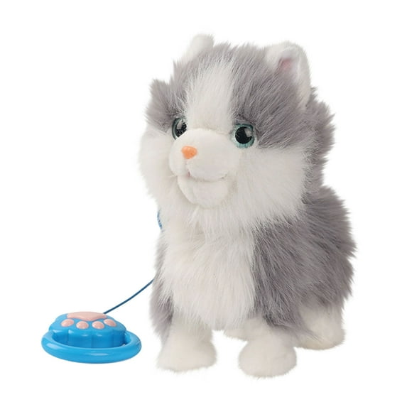 B Talking And Walking Robotic Dog Toy With Remote Control Soft Fur And ...