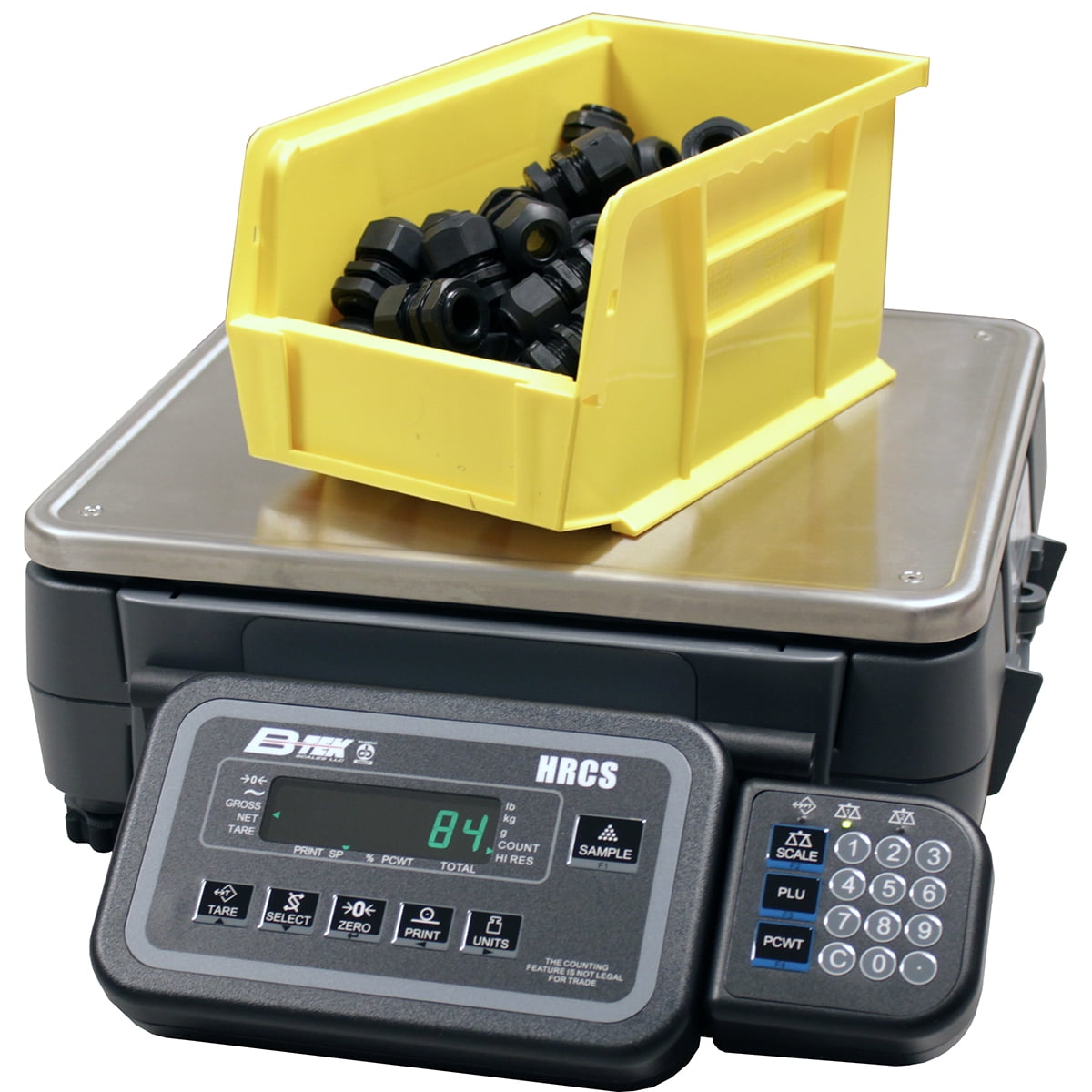 B-Tek HRCS Checkweighing Counting Scale, 175 lb x 0.002 lb, 12 in x 14 ...