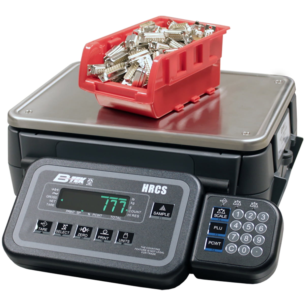 B-Tek HRCS Checkweighing Counting Scale, 70 lb x 0.001 lb, 9 in x 12 in ...