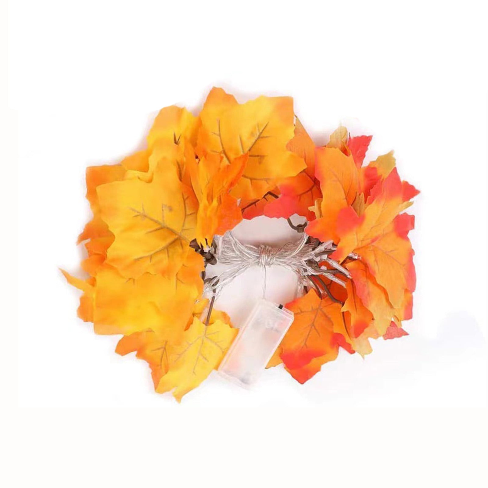 B Thanksgiving Maple Leaf Led String Lights 79In 10 Lights Battery ...