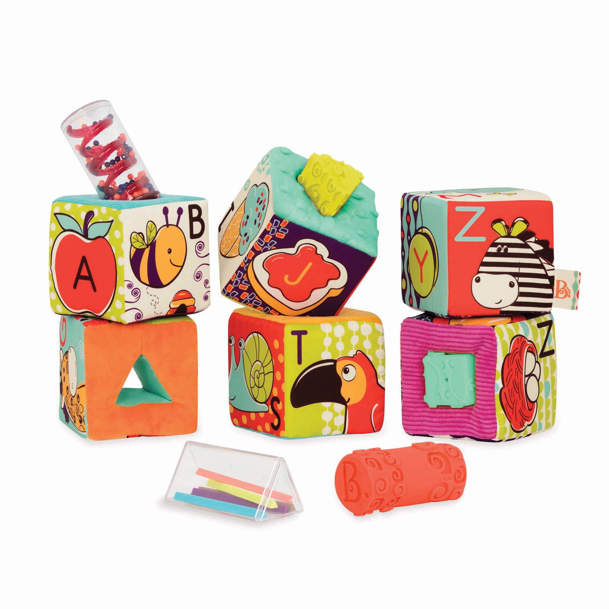 B. Toys Soft Fabric AIF4 Building Blocks for Toddlers - Educational ...