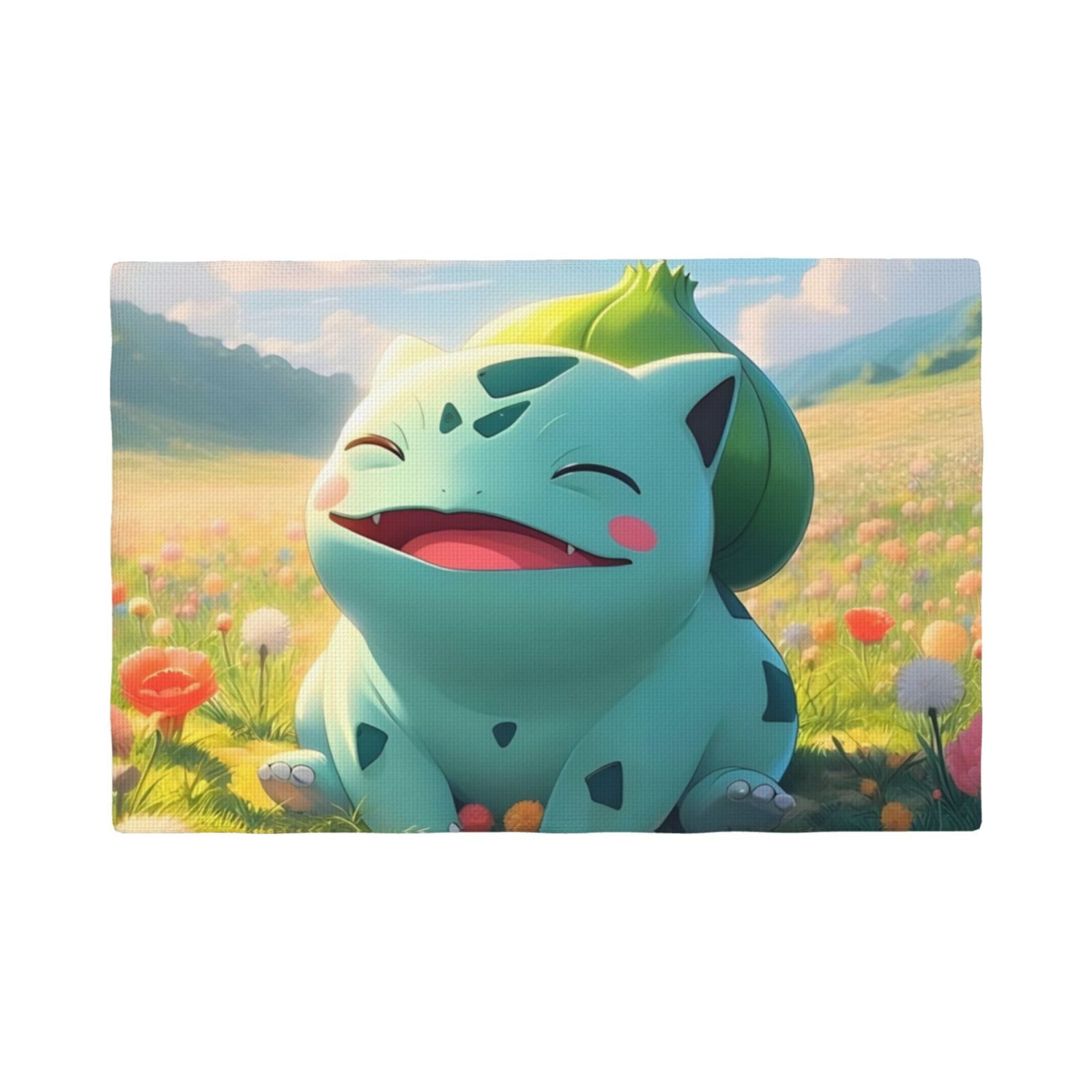 B-Ulbasaur Set Of 4 Personal Anime Tablecloths,Waterproof,Non-Slip ...