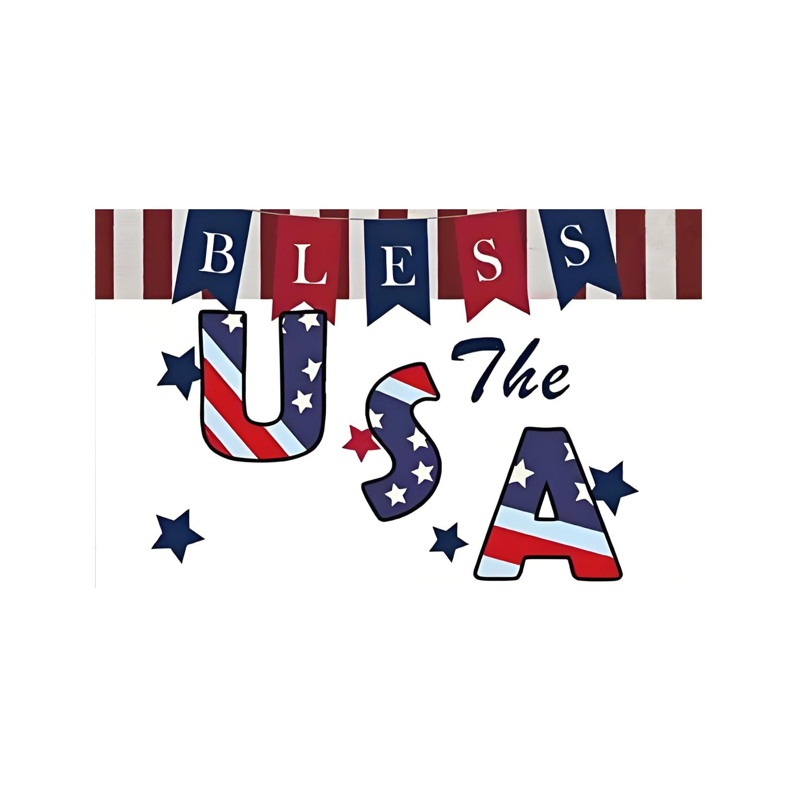 B Usa Patriotic Entry Mat Non-Slip Surface Indoor Outdoor Rug Durable ...