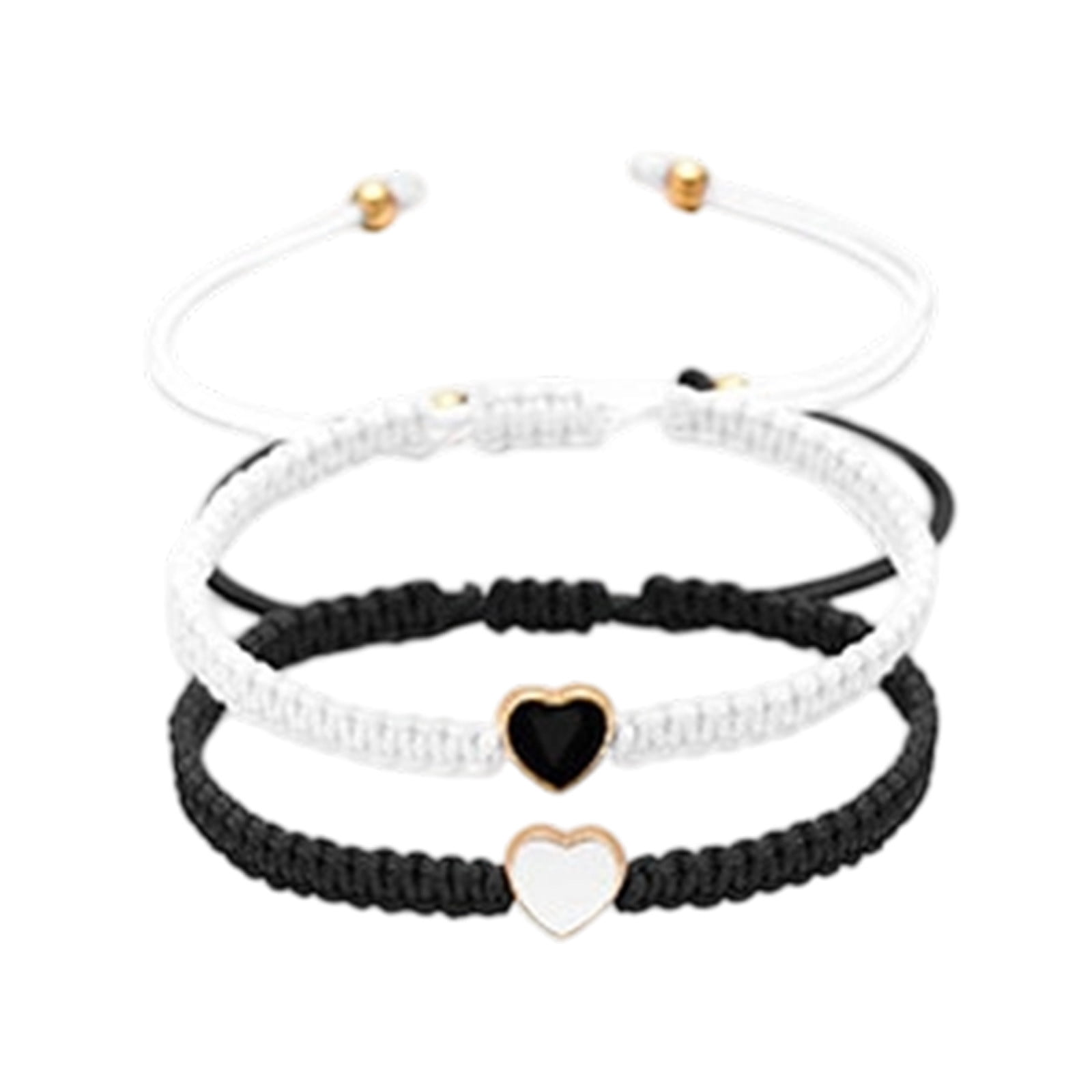 B Valentine'S Day Couple Bracelets Adjustable Cord Bracelet For Him Her ...