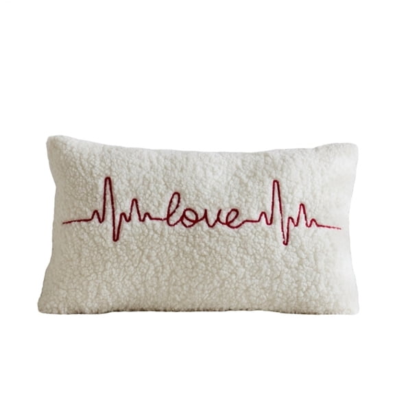 B Valentine'S Day Pillowcase Couple Embroidered Cushion Cover Soft ...