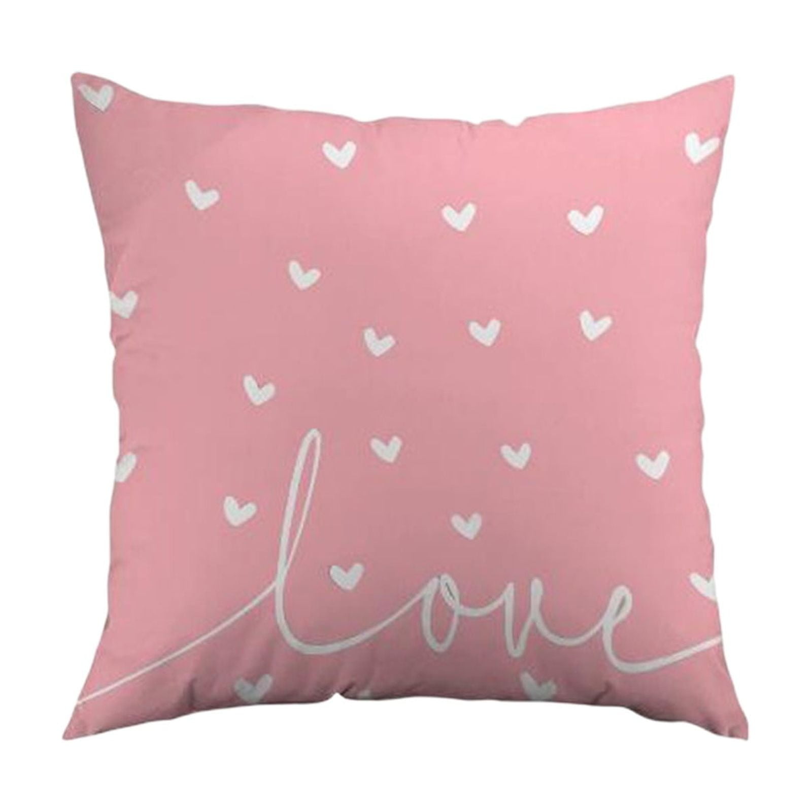 B Valentines Day Pillowcase Heart Shaped Pattern Sofa Cushion Festive ...