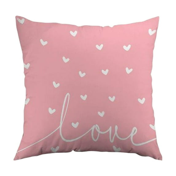 B Valentines Day Pillowcase Heart Shaped Pattern Sofa Cushion Festive ...