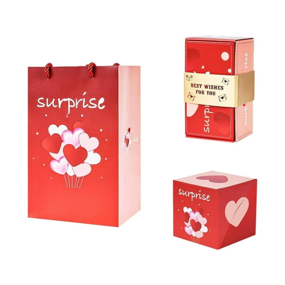 B Valentines Day Surprise Bounce Box Gift Set With 10 Pop Up Boxes Gift ...