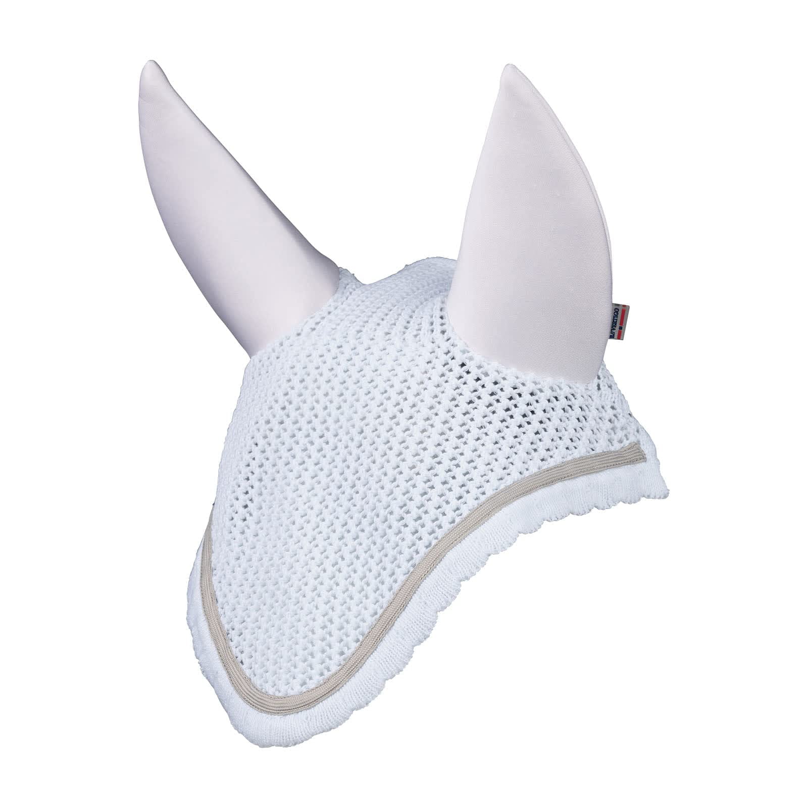 B Vertigo Zurich Noise Cancelling Crochet-Pattern Horse Ear Net - White ...