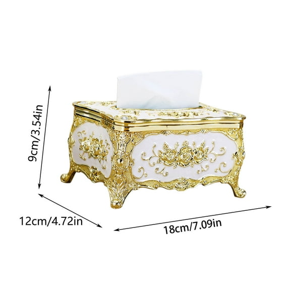 B Vintage Style Acrylic Tissue Box Storage, Desktop Plastic Cardboard ...