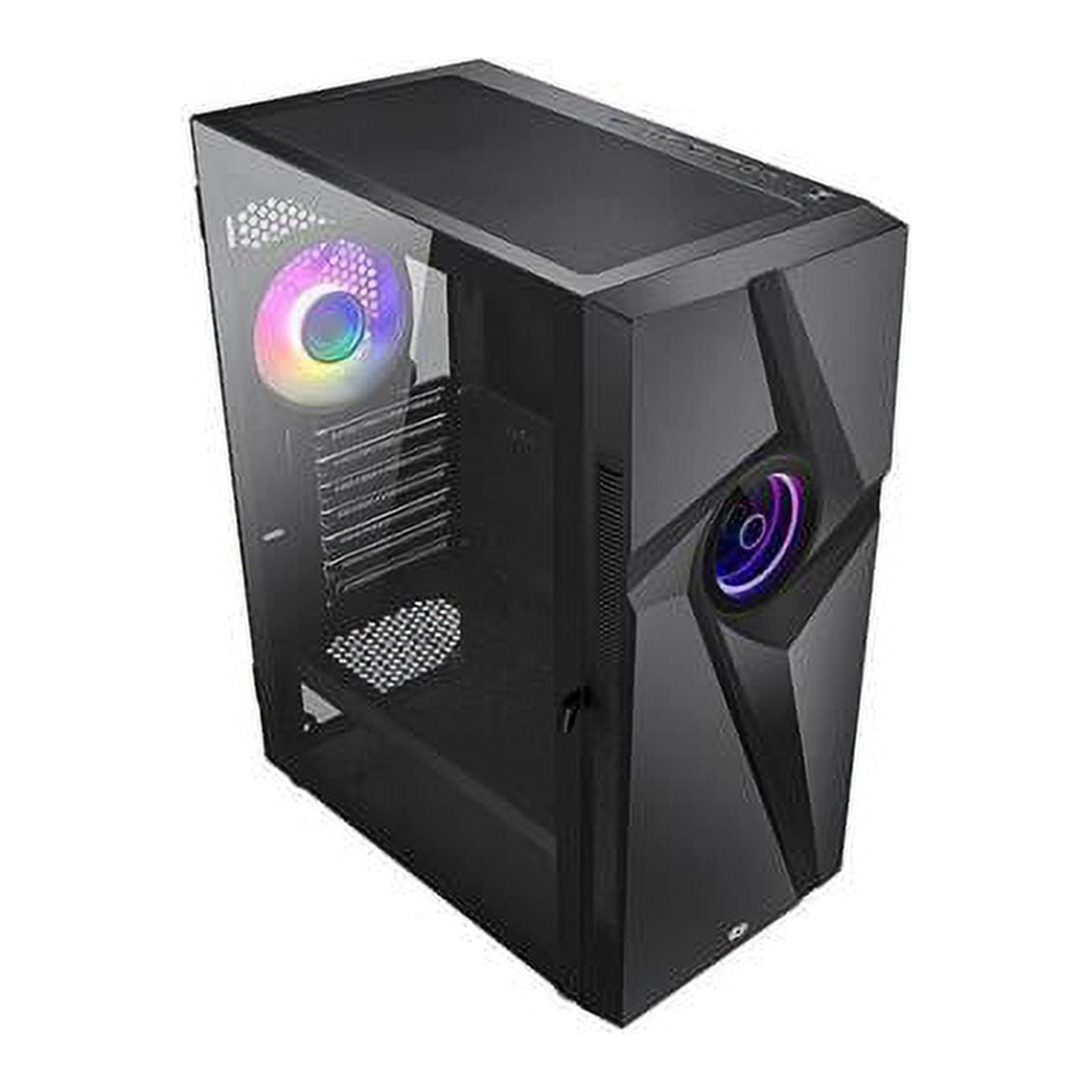 B-Vortex-RGB Extended ATX Mid Tower, Black - Walmart.com