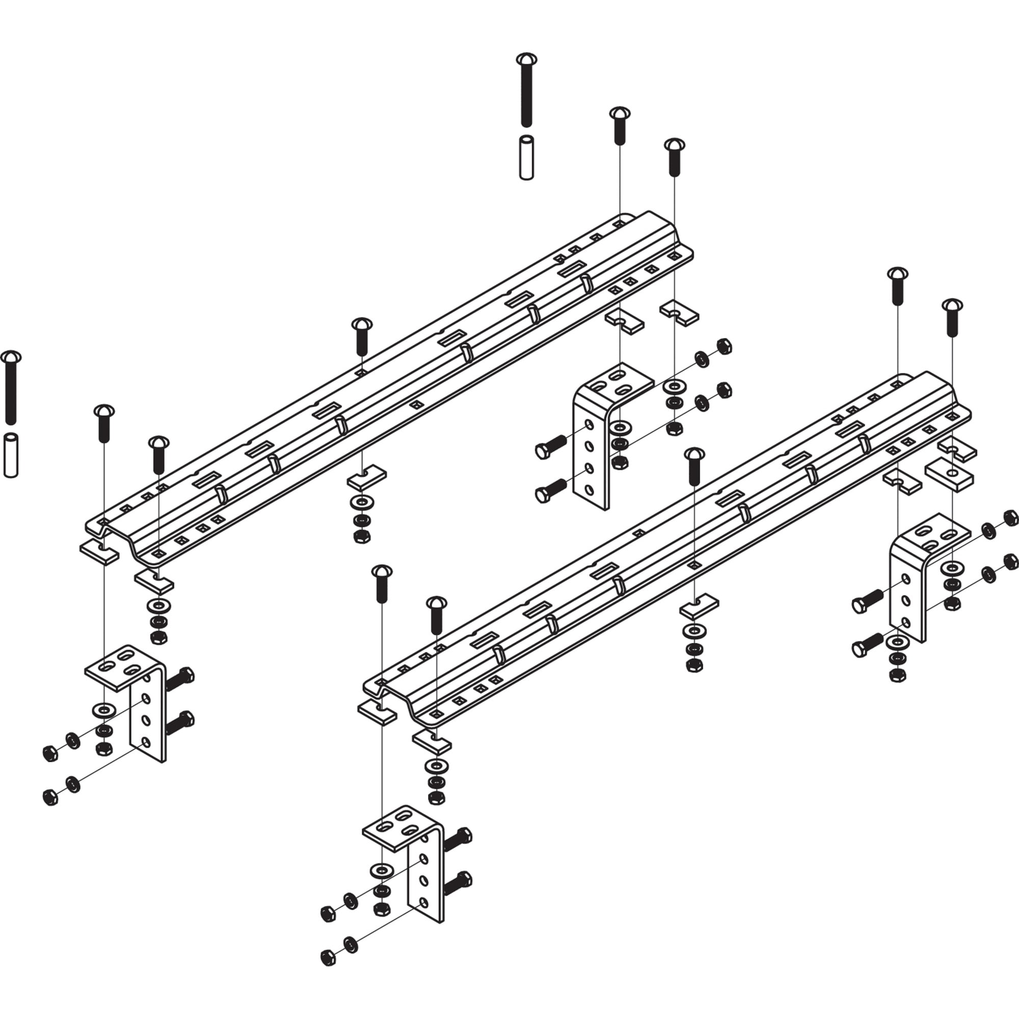 B&W Hitches Bnwrvr3200 Universal 5Th Wheel Mounting Rails (Vehicle ...