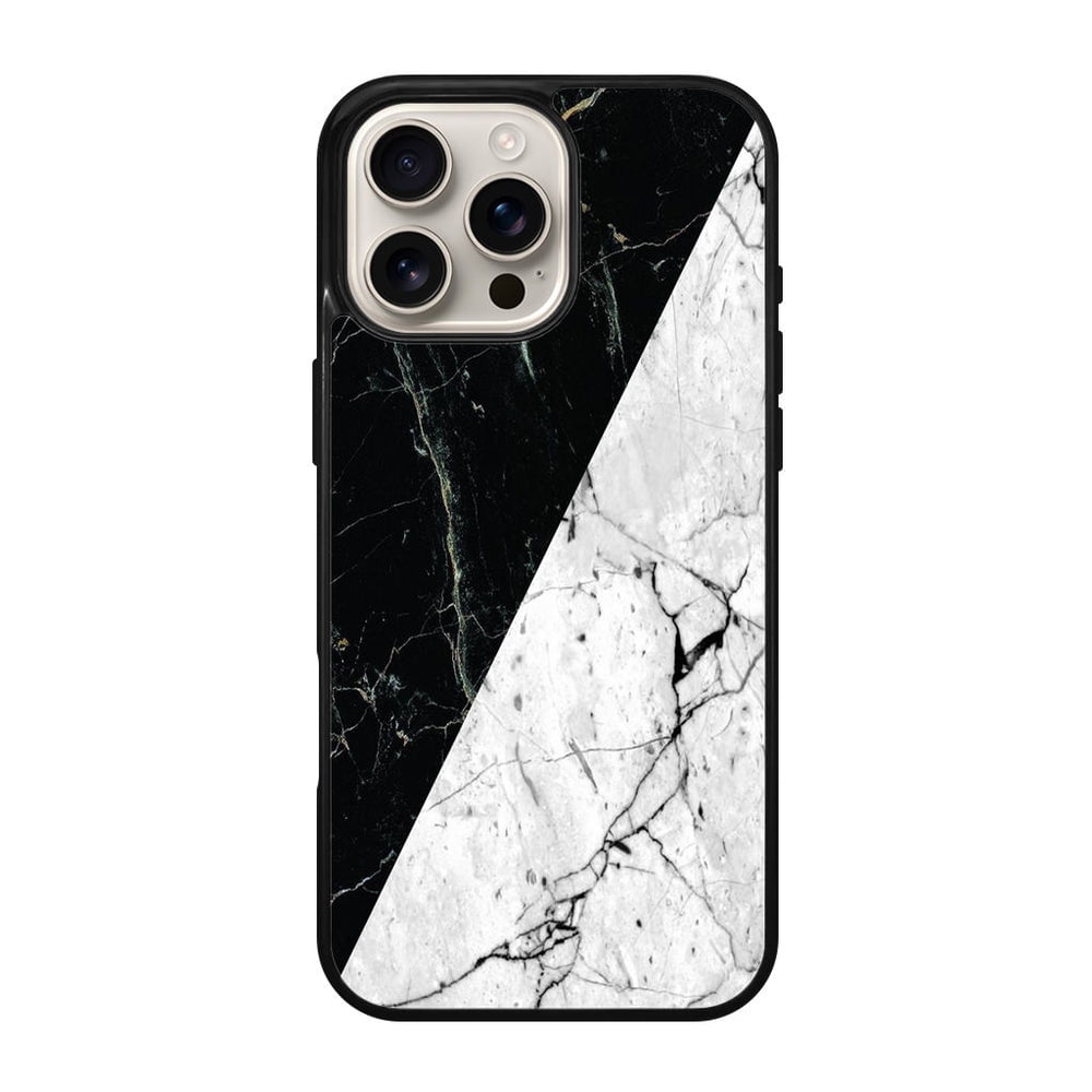 B&W Marble Phone case, Phone Case For iPhone 16 15 14 13 12 11 series ...