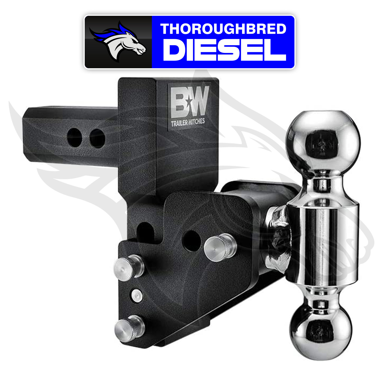 B&W Multipro Tailgate Tow & Stow Hitch For 2" Receiver Dual Ball 2" X 2 ...