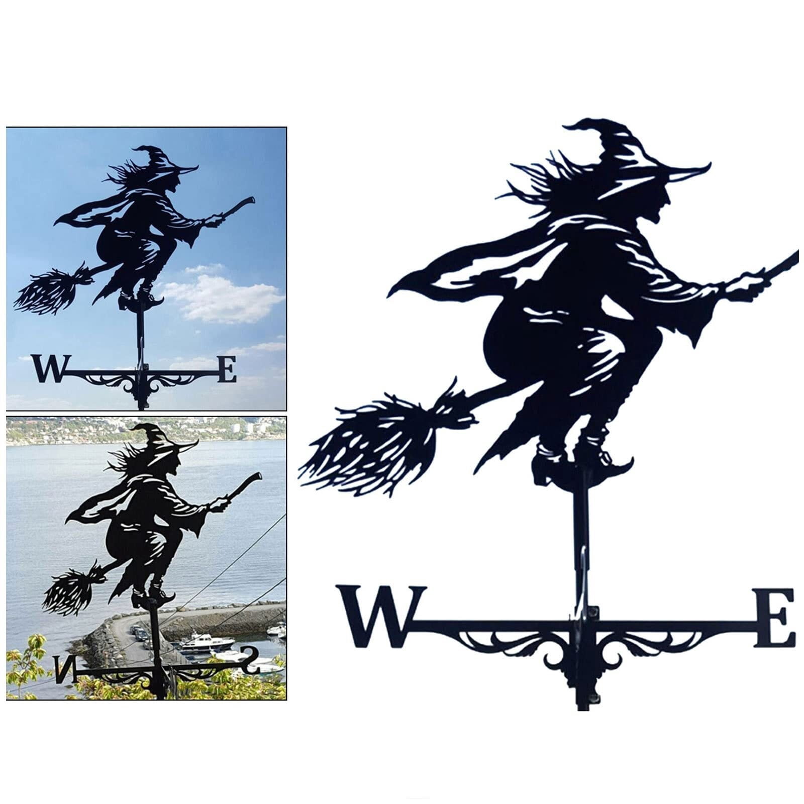 B Wind Vane Witch Yard Decorations, Weather Vanes for Sheds, Black ...