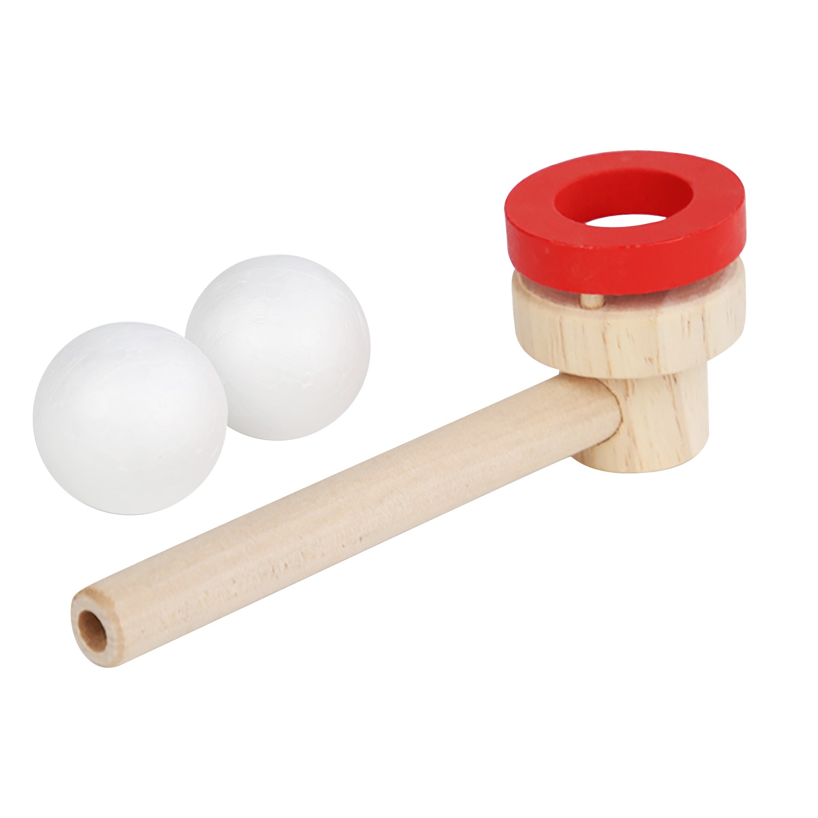 B Wooden Blowing Toy Floating Ball Game For Kids Lung Capacity Training ...