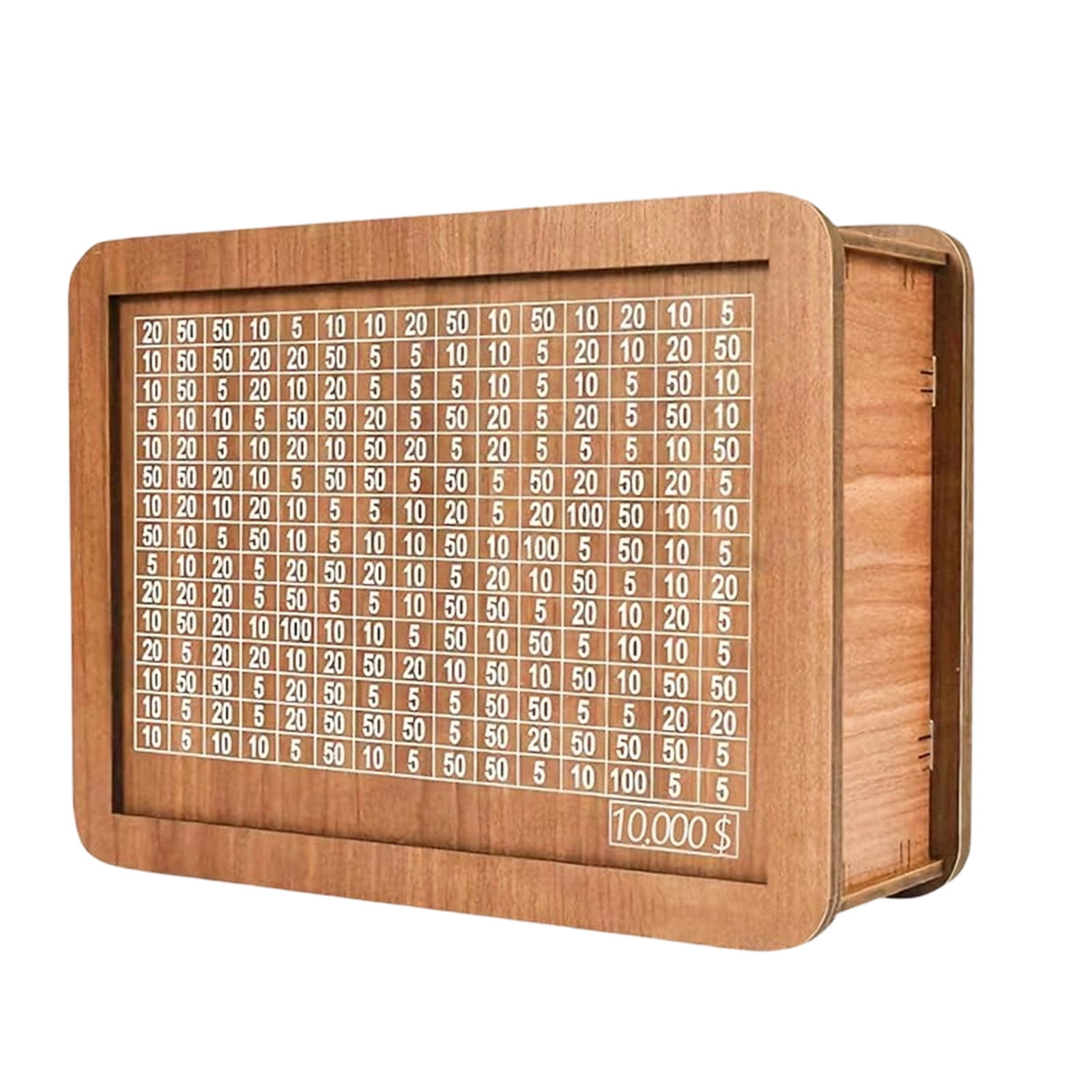 B Wooden Money Box With Counter For Savings Challenge Cash Coin Vault ...