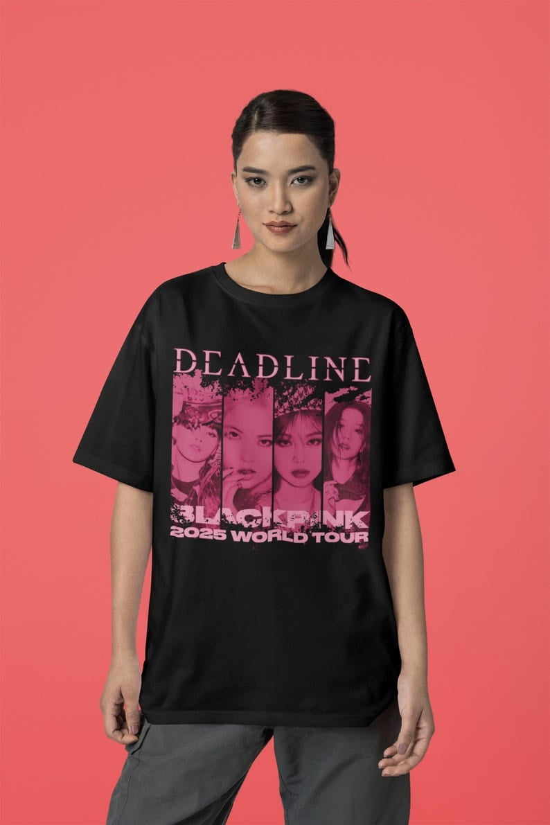 B!ackP!nk Dead!ine Era Inspired Tee, Kpop Style Shirt for Girl Group ...