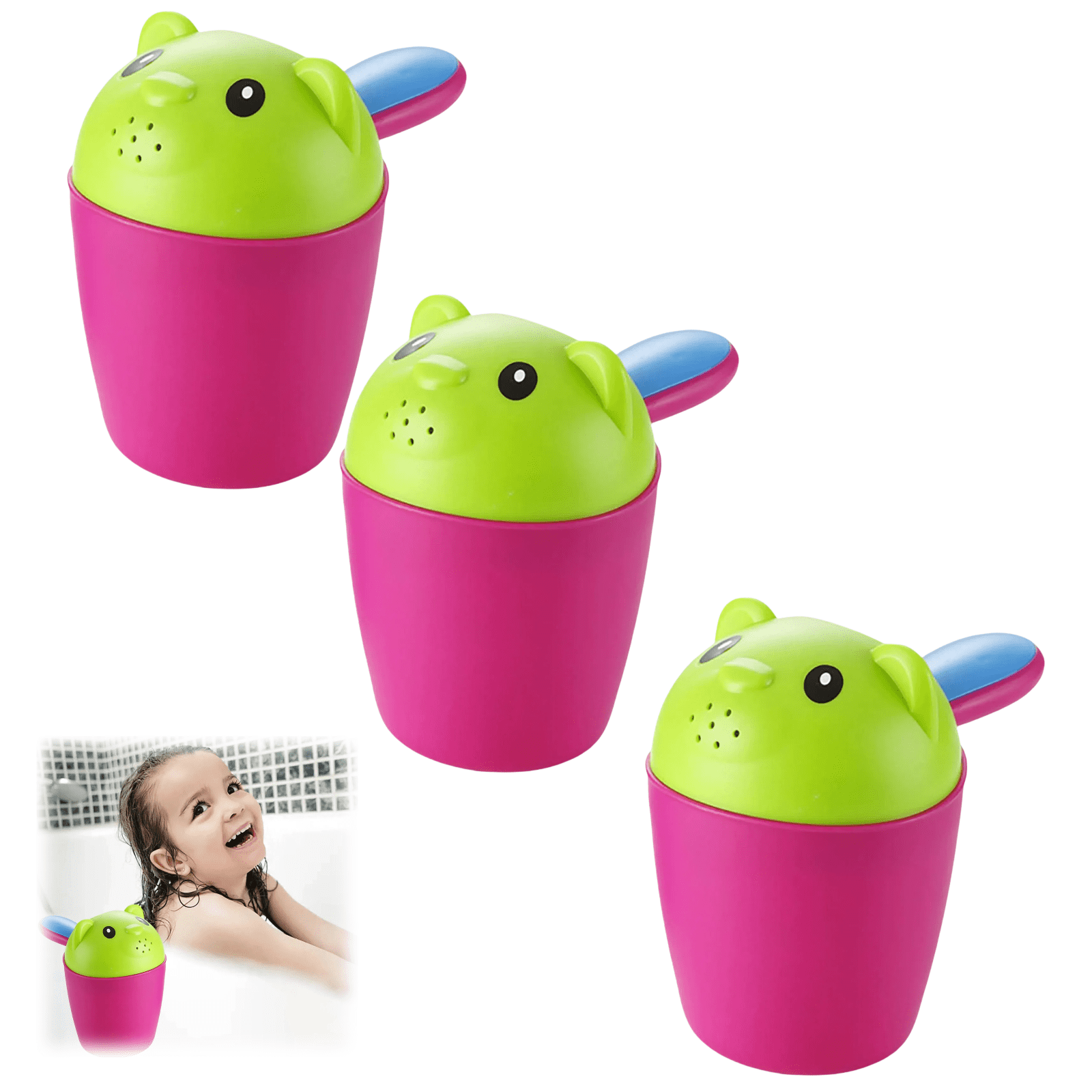 BÇ by_Bath Rinse Cup with Cartoon Design for Rinsing Hair and ...