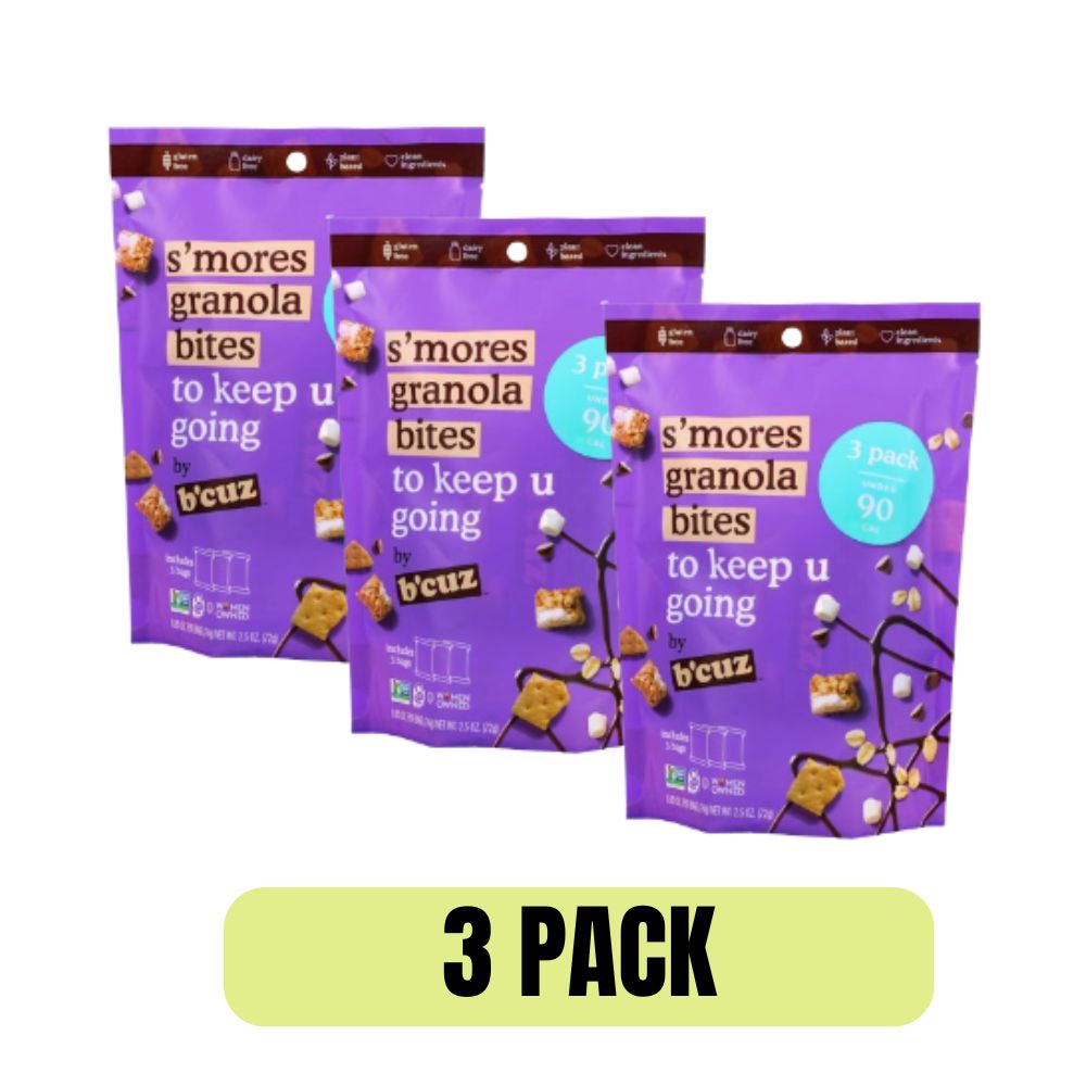 B'cuz S'mores Granola Bites, 2.6 oz Bags (Pack of 3) – Crunchy ...