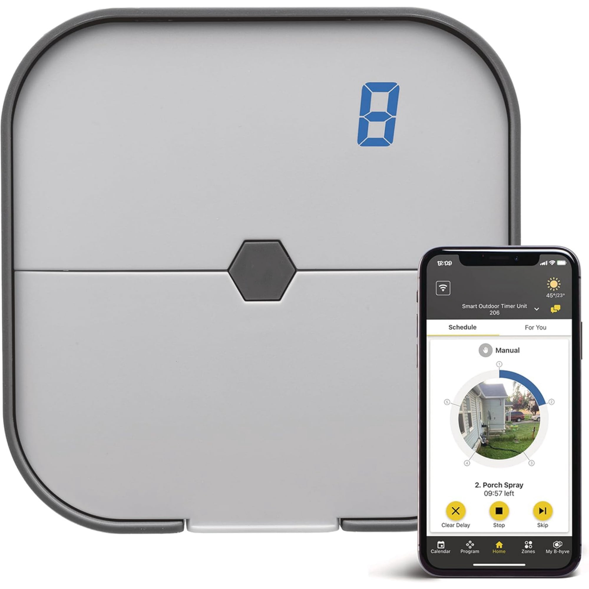B-hyve Indoor Smart Sprinkler Controller - 8-Zone - WiFi Irrigation ...