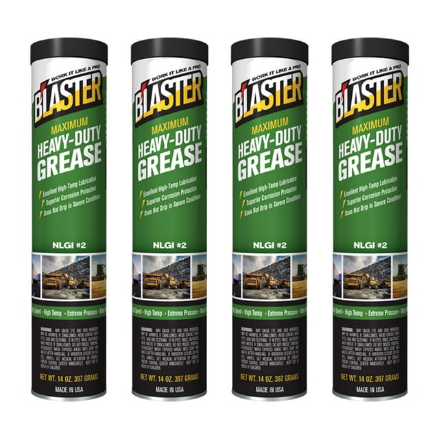 B'laster (4 Pack) Heavy-Duty Grease 14 oz for High Temp Lubrication ...